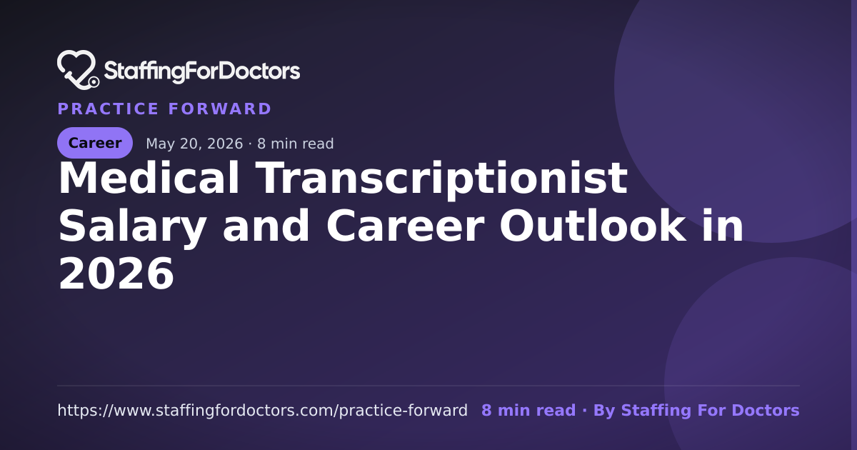 Medical Transcriptionist Salary and Career Outlook in 2026…